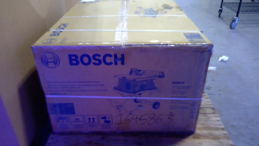 Pallet Of Bosch Jobsite Tablesaw | Property Room