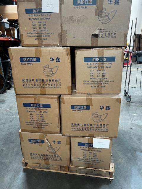 Pallet Of Disposable Face Mask - 15,000+ | Property Room