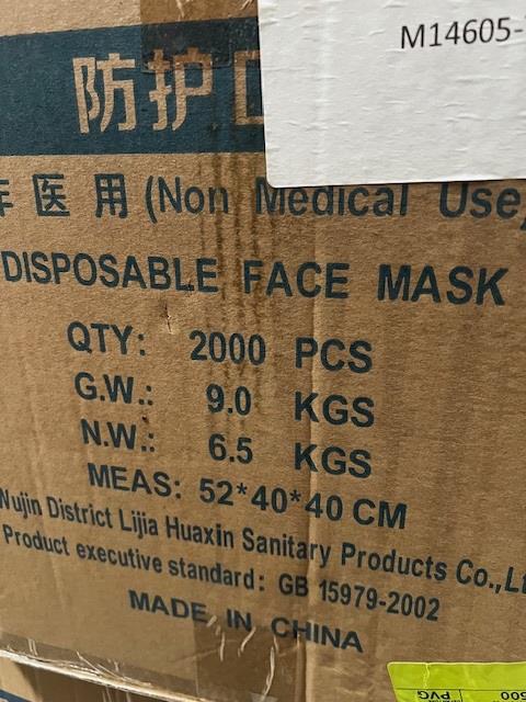 Pallet Of Disposable Face Mask - 15,000+ | Property Room