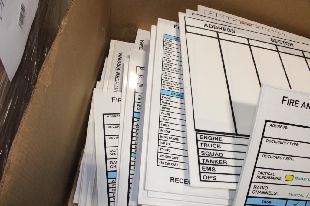 Pallet Of Fire Department Situation Status Boards, 20+ Pieces ...