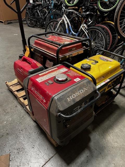 Pallet Of Gas Powered Generators | Property Room