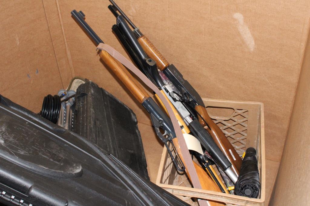 Pallet Of Rifle Cases, Pellet Rifles And More, 10+ Pieces | Property Room