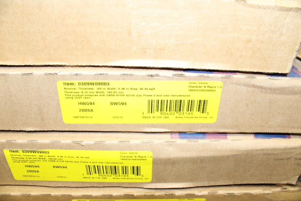 Pallet Of Shaw Industries Hardwood Flooring, 20 Boxes | Property Room