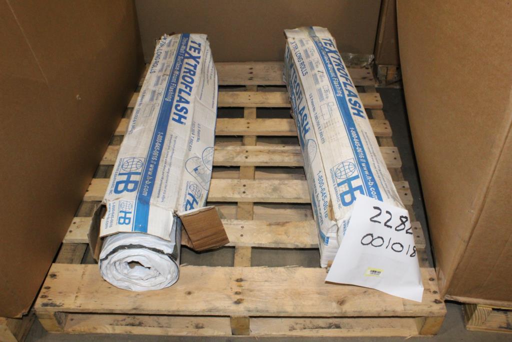 Pallet Of Surface Mount Flashing, 45+ Feet, 2 Rolls | Property Room