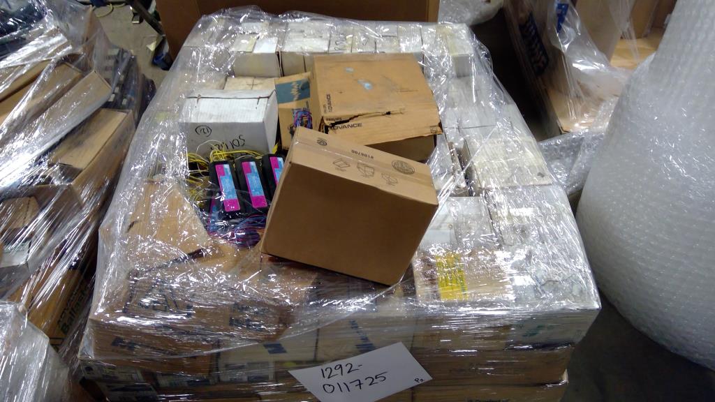 Pallet With Assorted Electrical Equipment & Hardware, 40+ Pieces ...