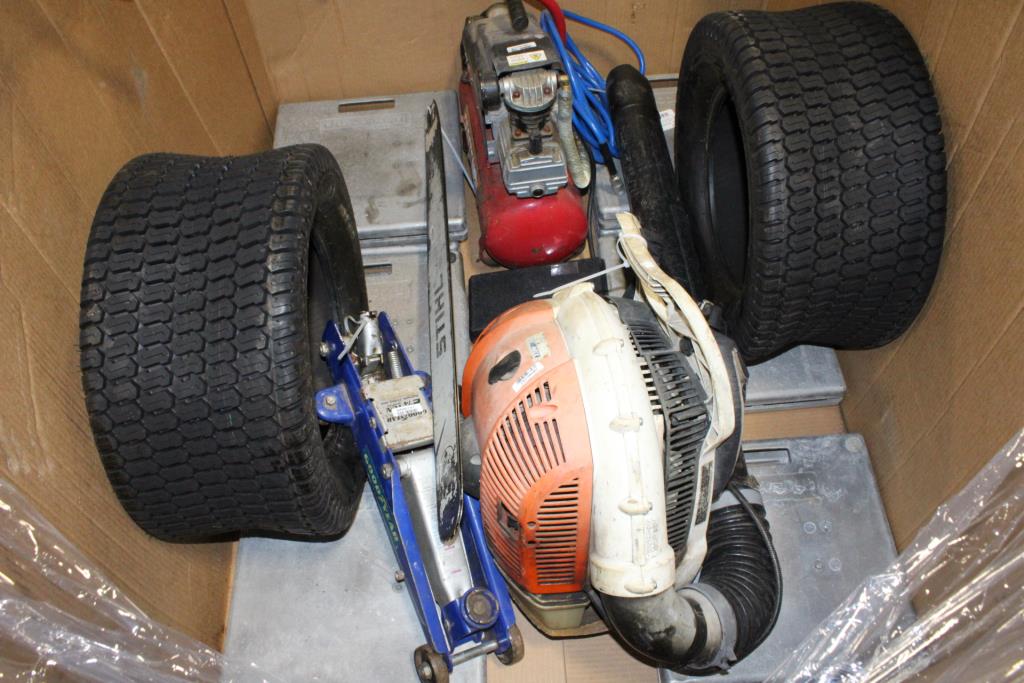 Pallet With Backpack Blower, Compressor & More Tools, 8+ Pieces ...