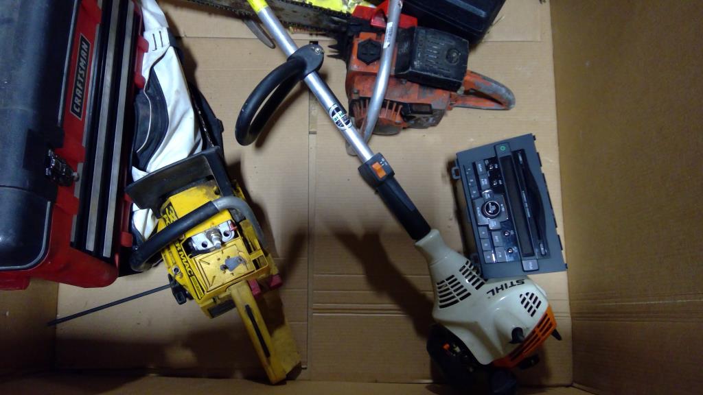 Pallet With Chainsaws, String Trimmer & More, 8+ Pieces | Property Room