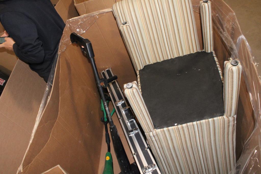 Pallet With Chairs, Gun Case & More, 5 Pieces | Property Room