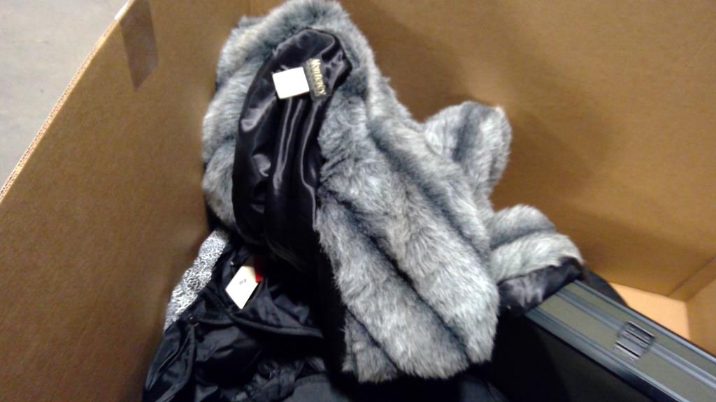 Pallet With Faux Fur Coat And More, 10+ Pieces | Property Room