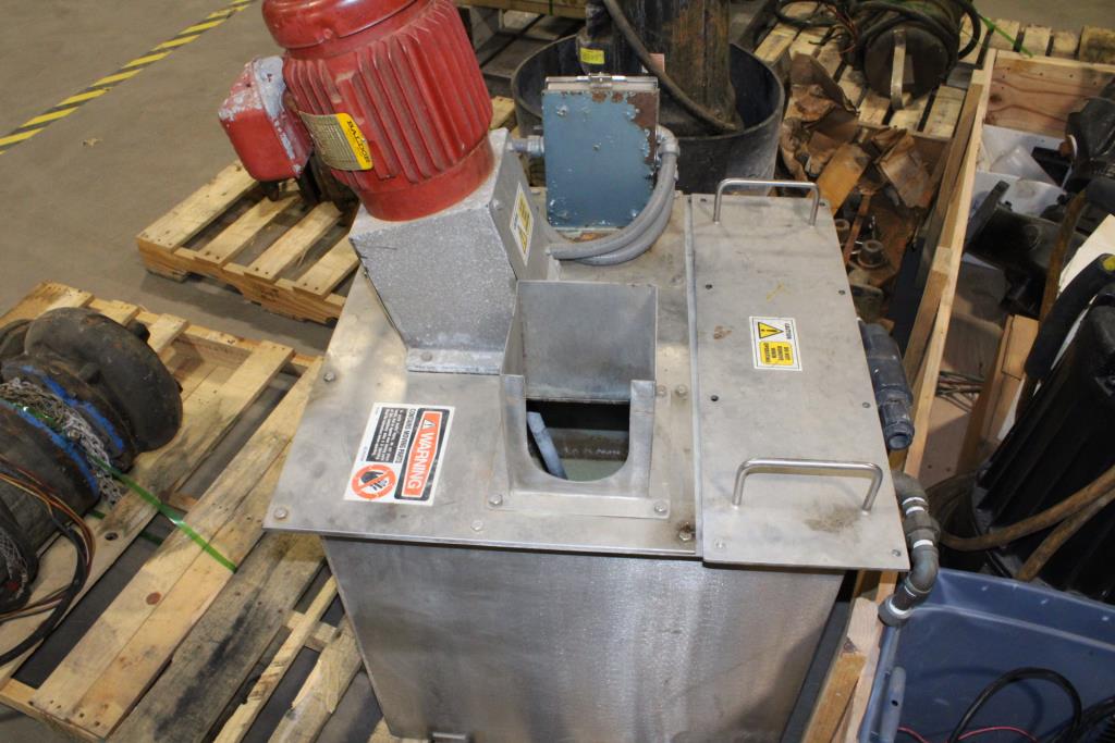 Pallet With Industrial Metal Mixer & Baldor Motor | Property Room