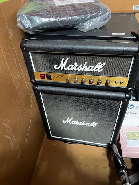 Pallet With Marshall Refridgerator Amp, Bags, Printer Toner, And More ...