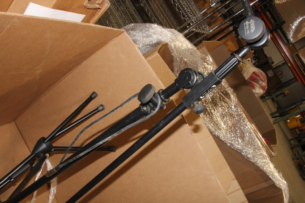 Pallet With Roland Keyboard, Stand & Microphone | Property Room