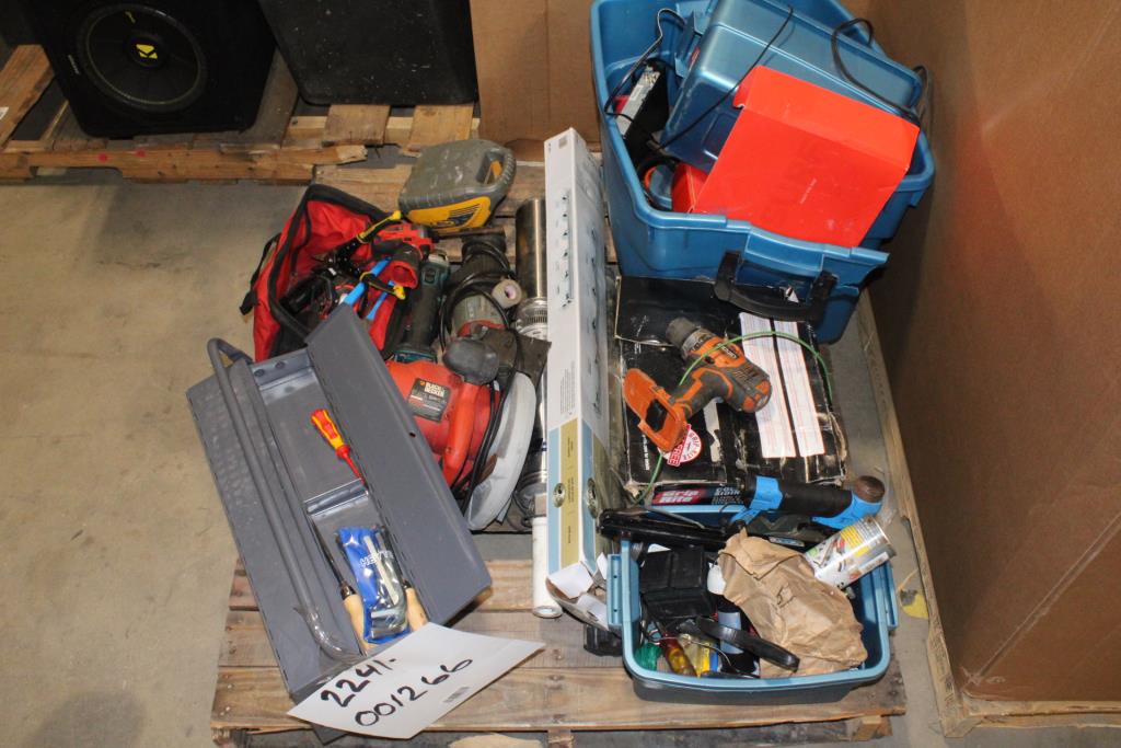 Pallet With Tools & Other Equipment, 25+ Pieces | Property Room