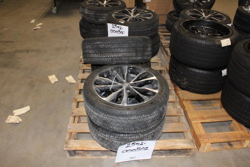 Pallet With Toyota Rims With Tires, 4 Pieces | Property Room