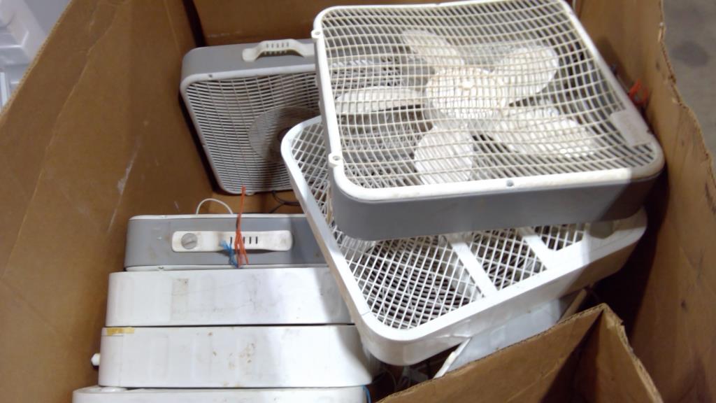 Pallet With Utilitech & More Box Fans, 10+ Pieces | Property Room