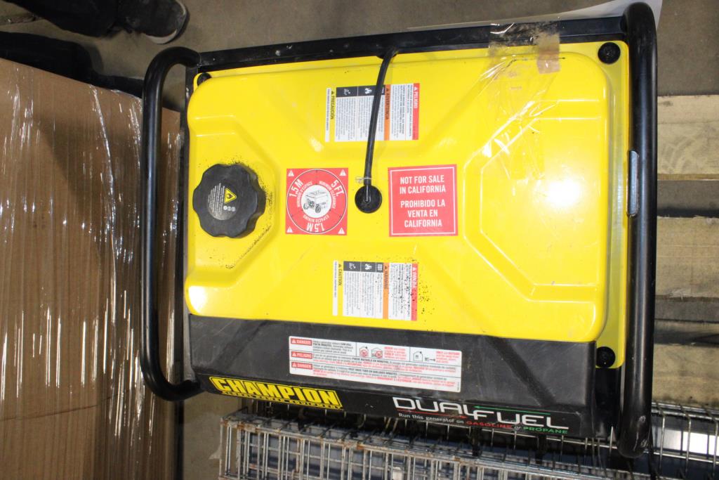 Pallet With Wire Caging & Champion 224cc Generator | Property Room