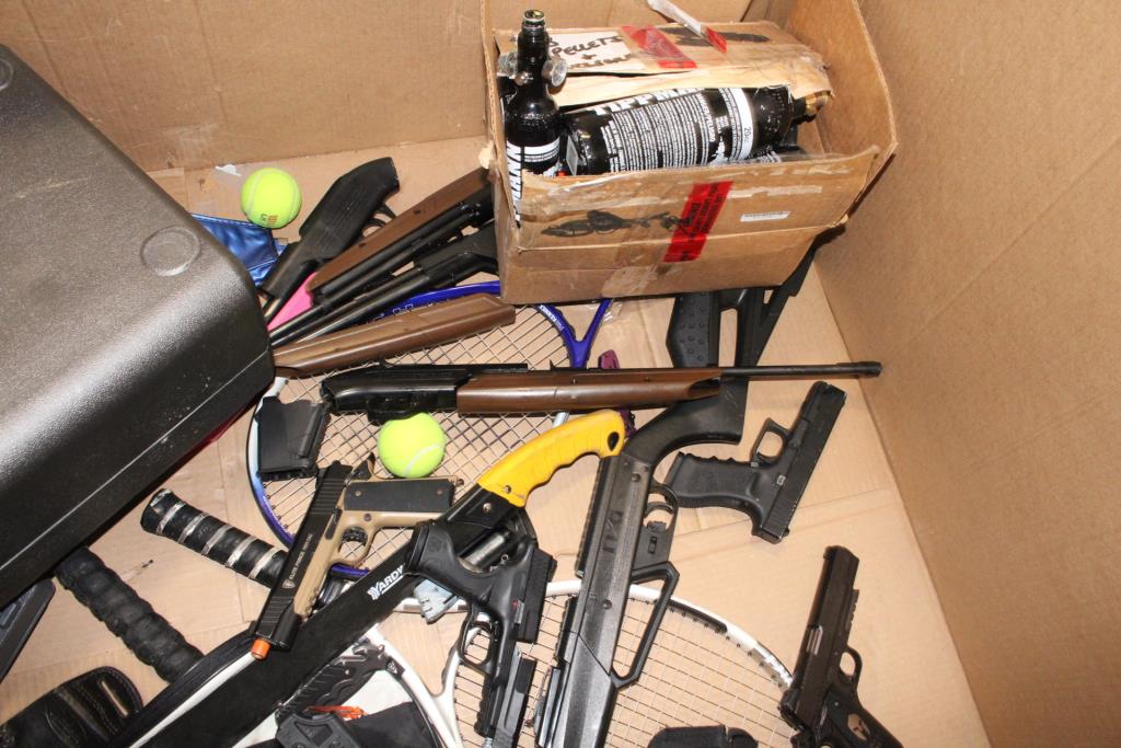 Pallets With BB Guns, Embossing Machine & More, 15+ Pieces | Property Room