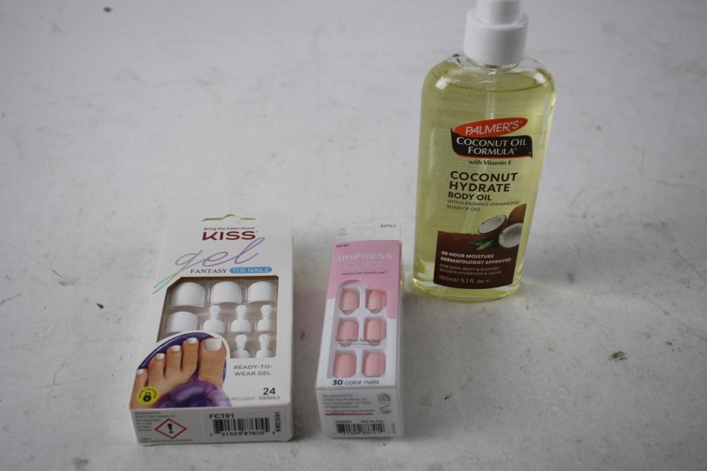 Palmer's Coconut Oil, Kiss Gel Toe Nail Set, And More, 15+ Pieces ...