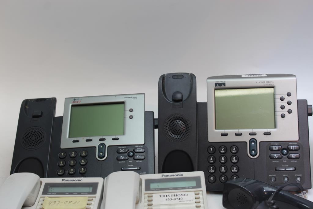 Panasonic, Cisco Phones 5 Pieces | Property Room