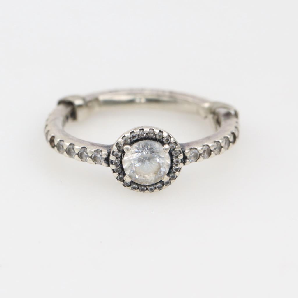 Pandora Classic Sparkle Halo Silver Ring | Property Room