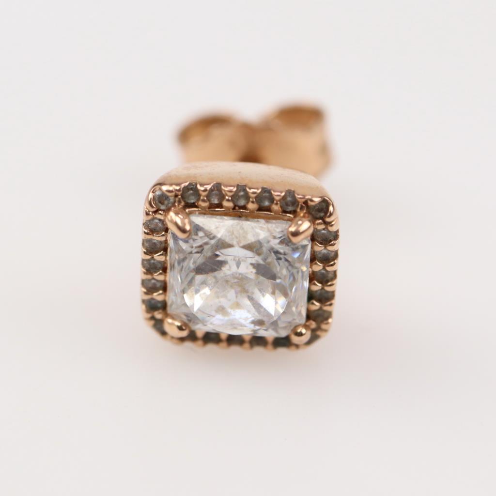 Pandora GP Square Sparkle Halo Stud Clear Stone Earring | Property Room