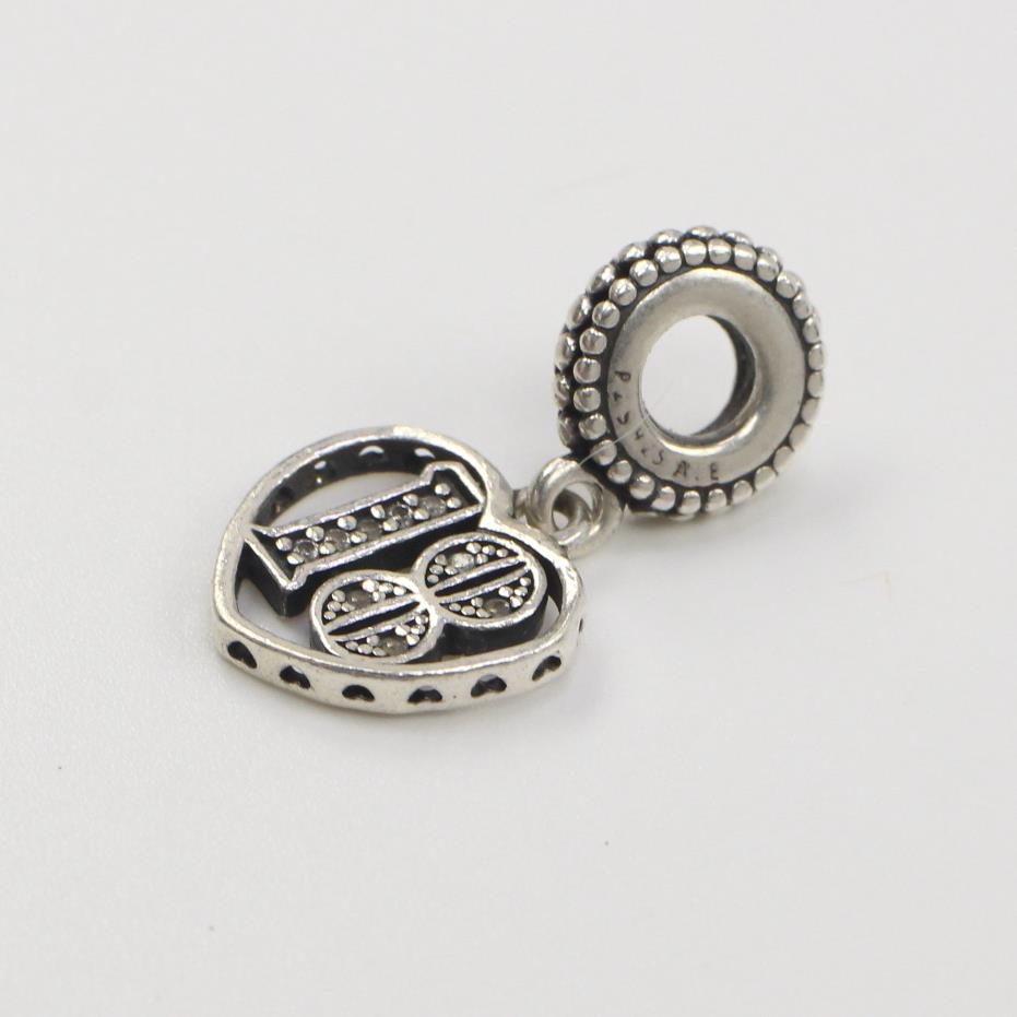 Pandora Silver 18th Celebration Dangle Charm | Property Room