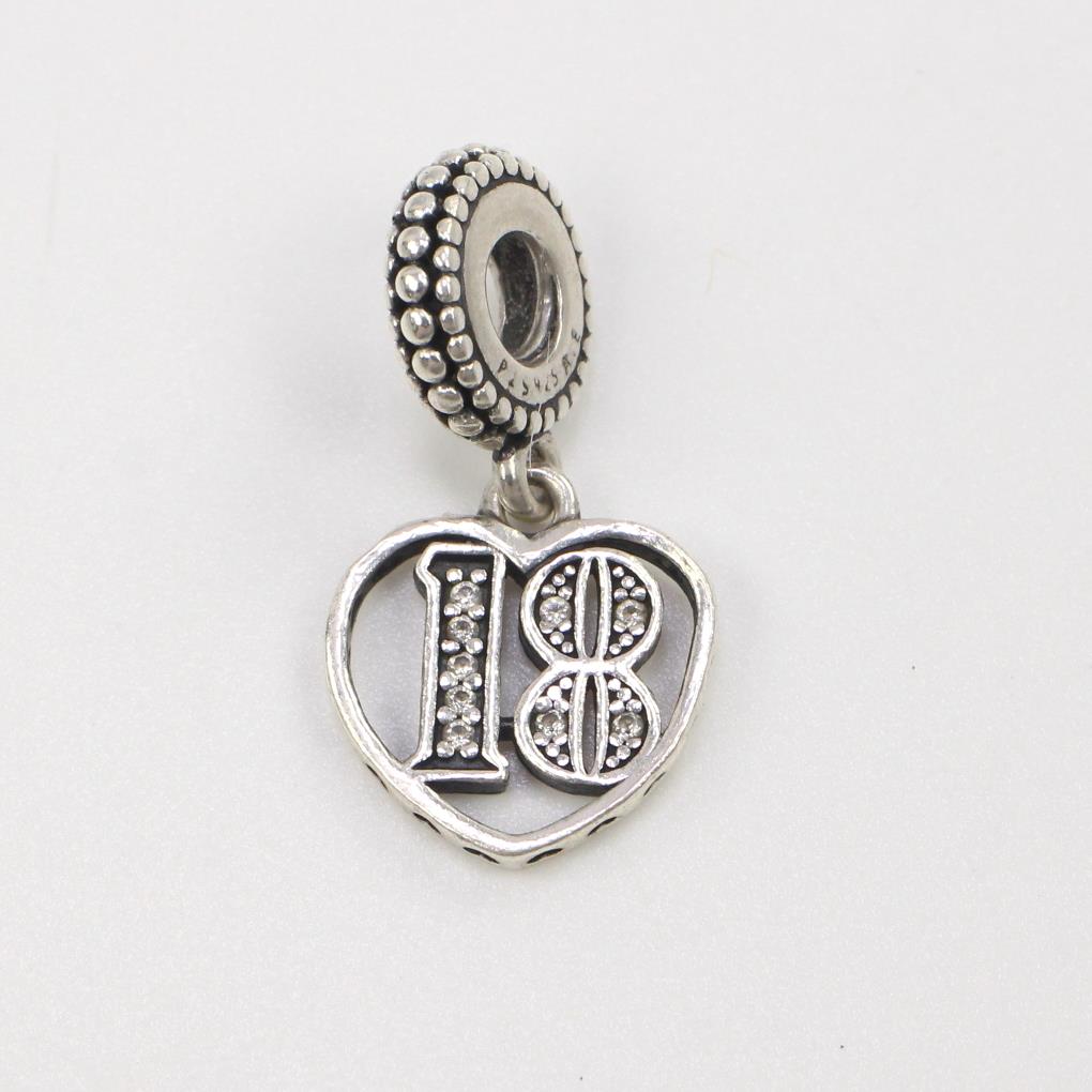 Pandora Silver 18th Celebration Dangle Charm | Property Room