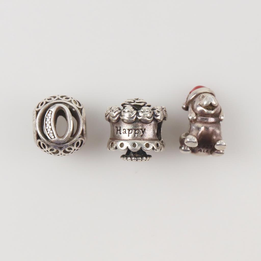 Pandora Silver Charms, 3 Pieces | Property Room