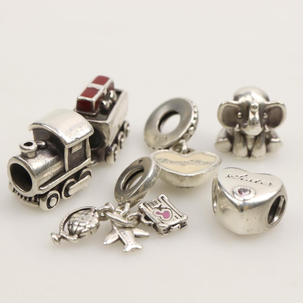 Pandora Silver Charms, 5 Pieces | Property Room