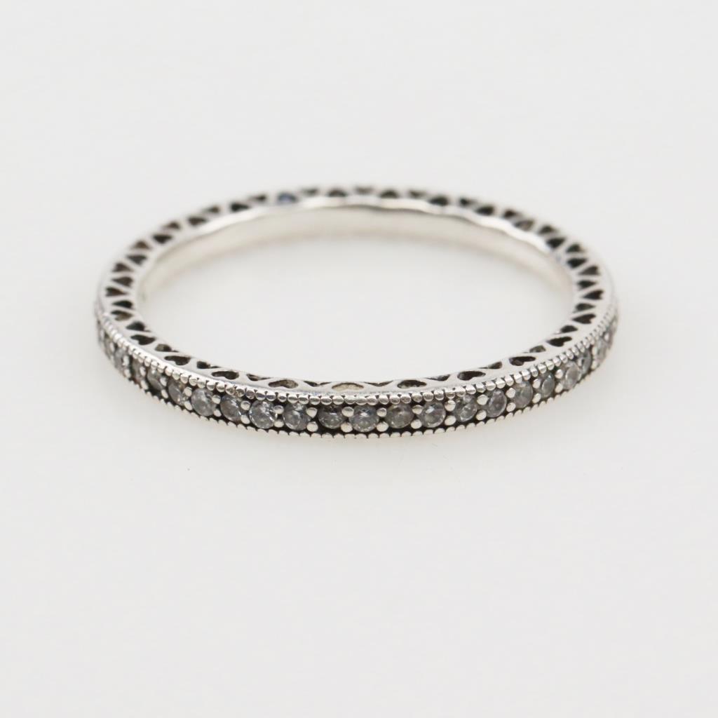 Pandora Sparkle And Hearts Sterling Silver Ring | Property Room