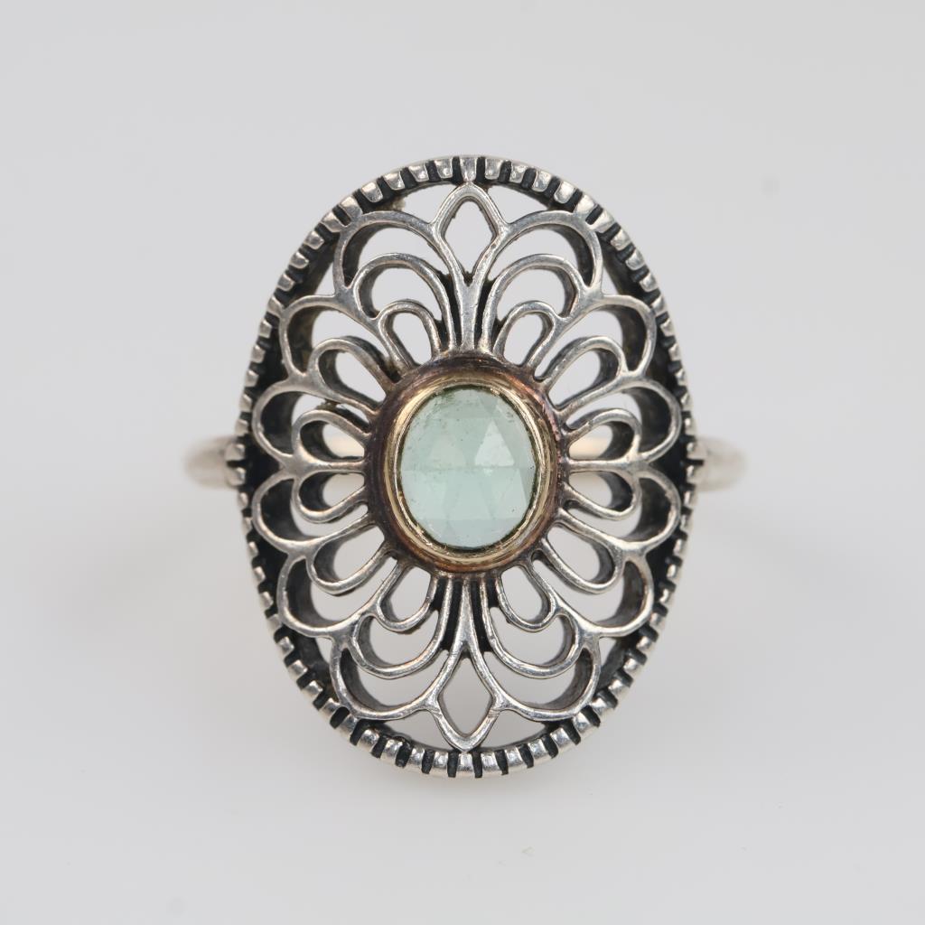 Pandora Sterling Silver 14kt Gold Accent Allure Ring | Property Room