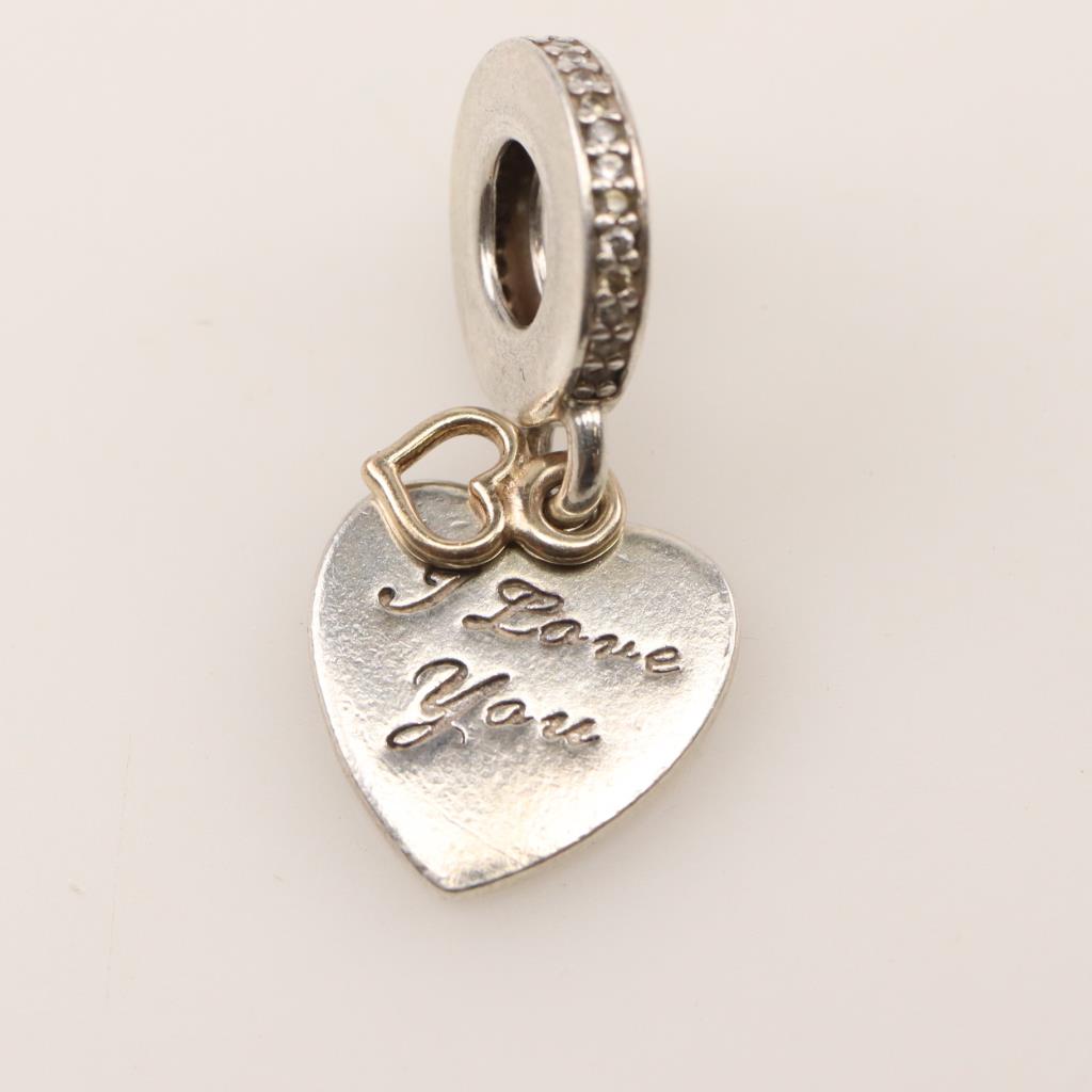 Pandora Sterling Silver 14kt Gold Forever Dangle Charm | Property Room