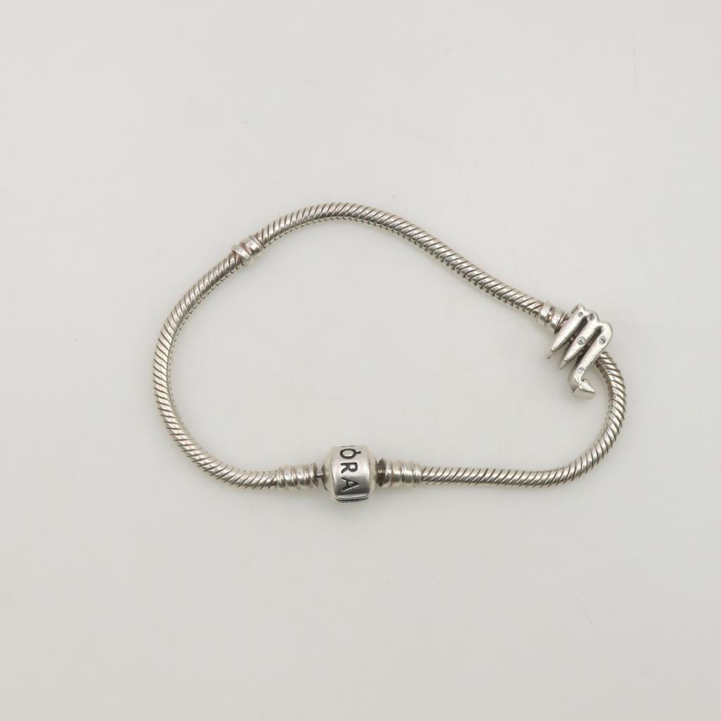 Pandora Sterling Silver Bracelet With Charm | Property Room