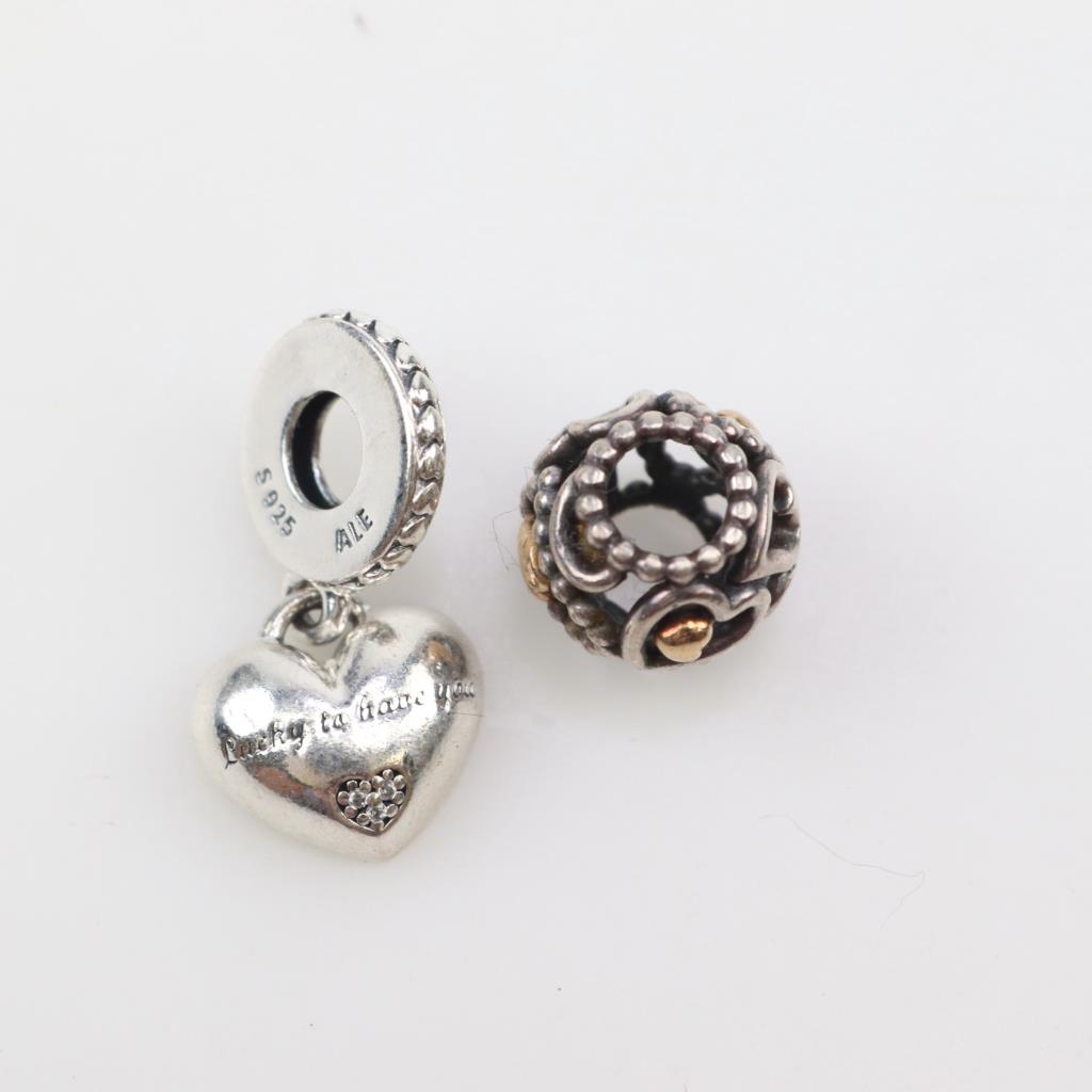 Pandora Sterling Silver Charms, 2 Pieces | Property Room