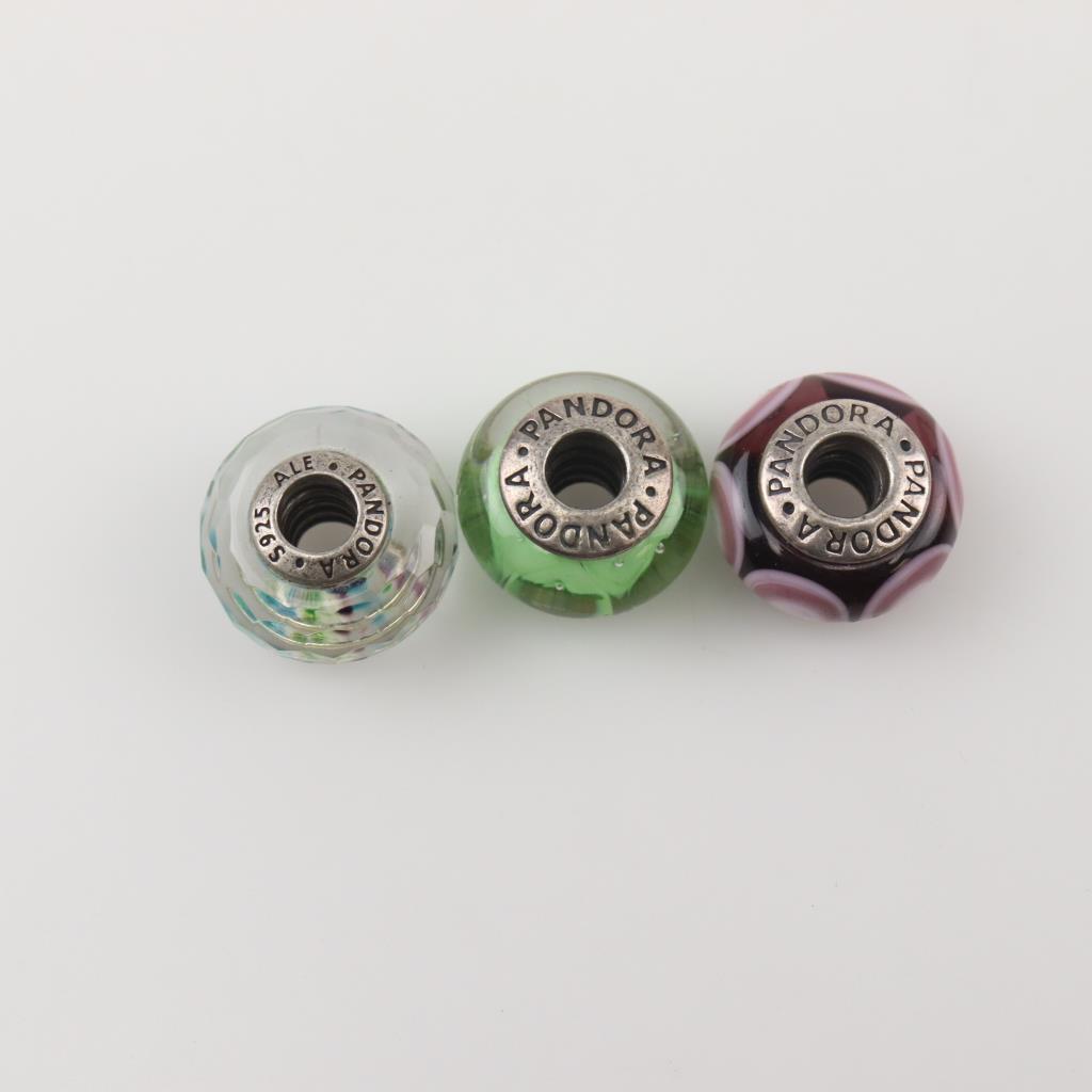 Pandora Sterling Silver Charms, 3 Pieces | Property Room