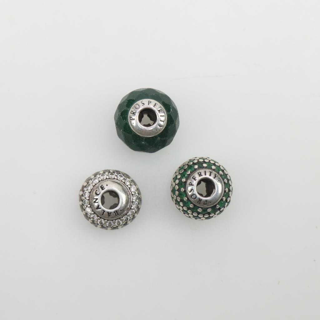 Pandora Sterling Silver Charms, 3 Pieces | Property Room
