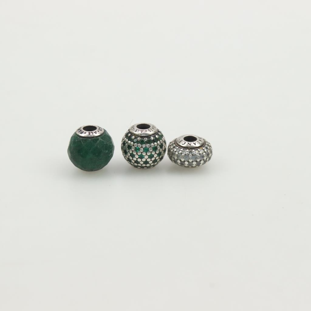 Pandora Sterling Silver Charms, 3 Pieces | Property Room