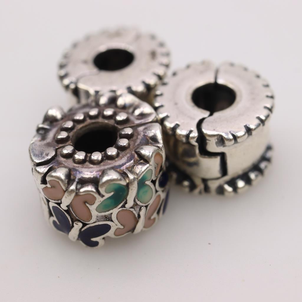 Pandora Sterling Silver Charms, 3 Pieces | Property Room