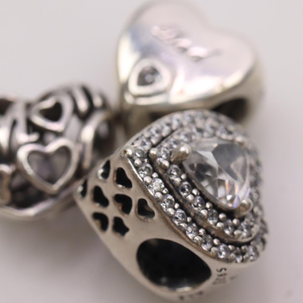 Pandora Sterling Silver Charms, 3 Pieces | Property Room