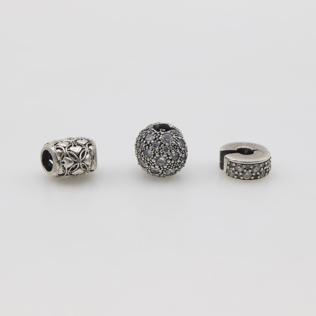 Pandora Sterling Silver Charms, 3 Pieces | Property Room