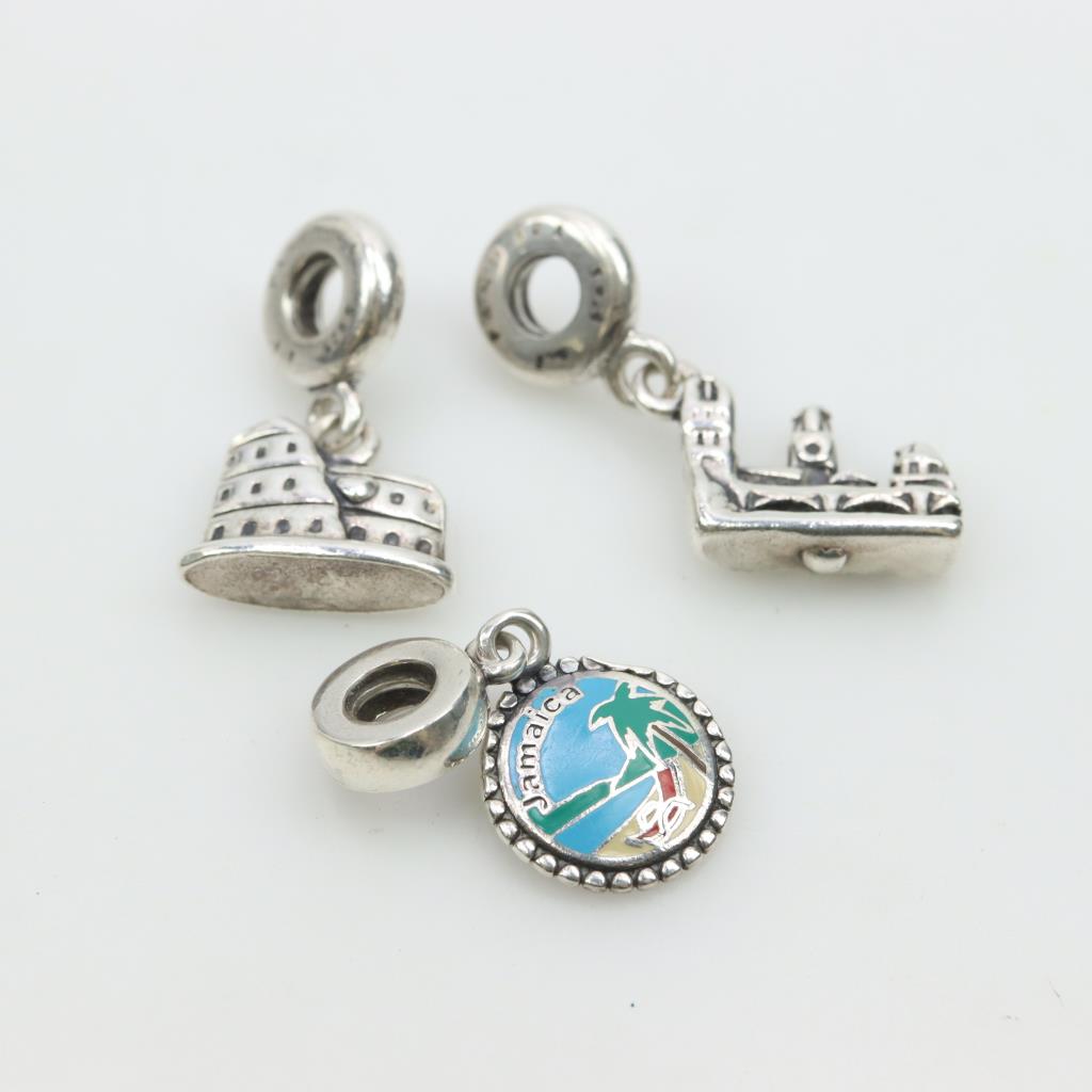 Pandora Sterling Silver Charms, 3 Pieces | Property Room