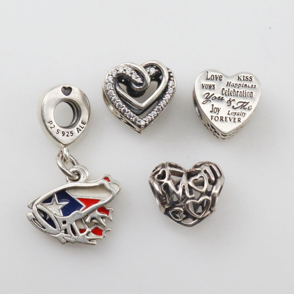 Pandora Sterling Silver Charms, 4 Pieces | Property Room
