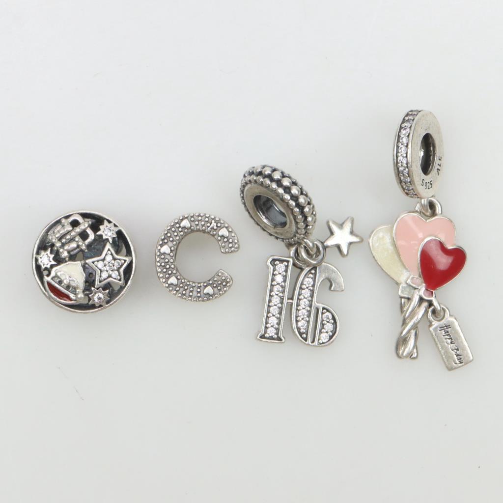 Pandora Sterling Silver Charms, 4 Pieces | Property Room