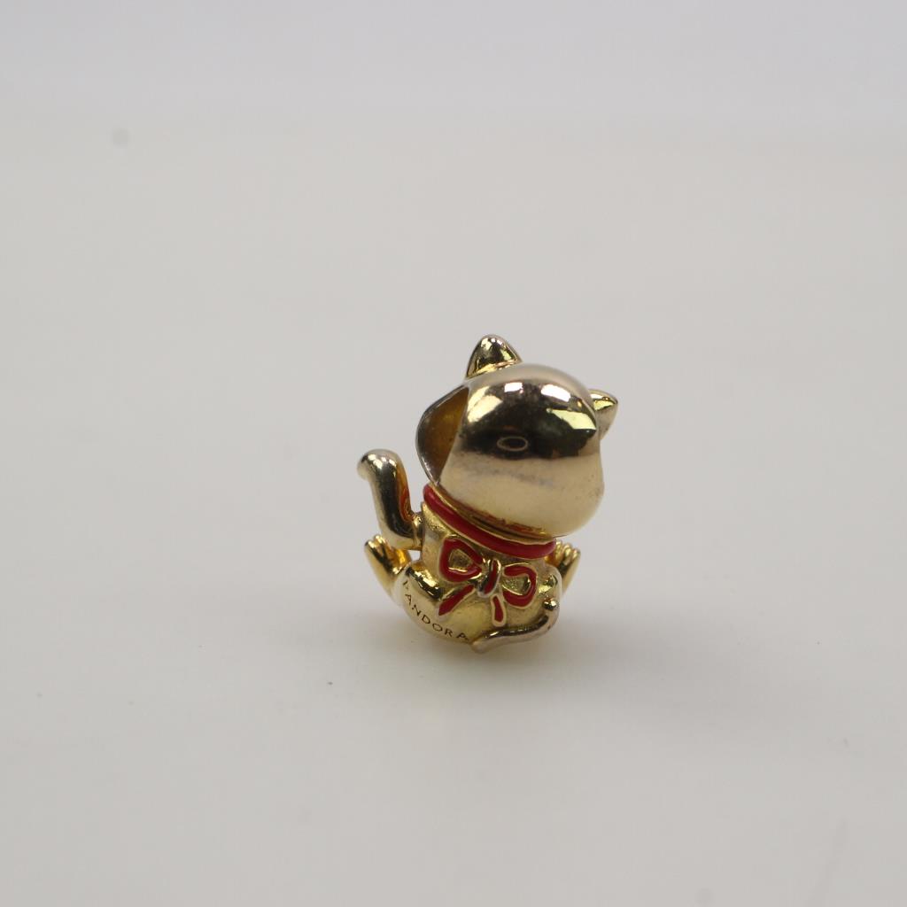 Pandora Sterling Silver Cute Fortune Cat Charm | Property Room