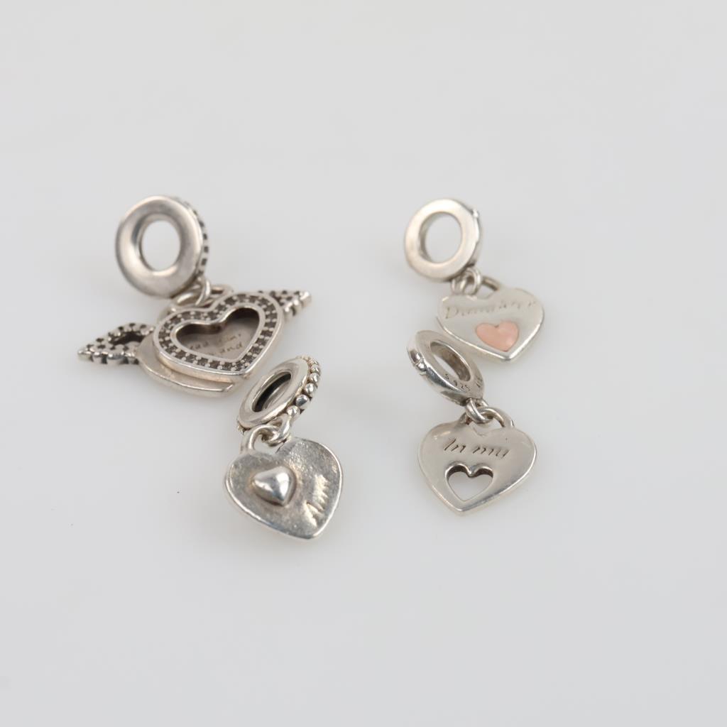 Pandora Sterling Silver Dangle Charms, 4 Pieces | Property Room