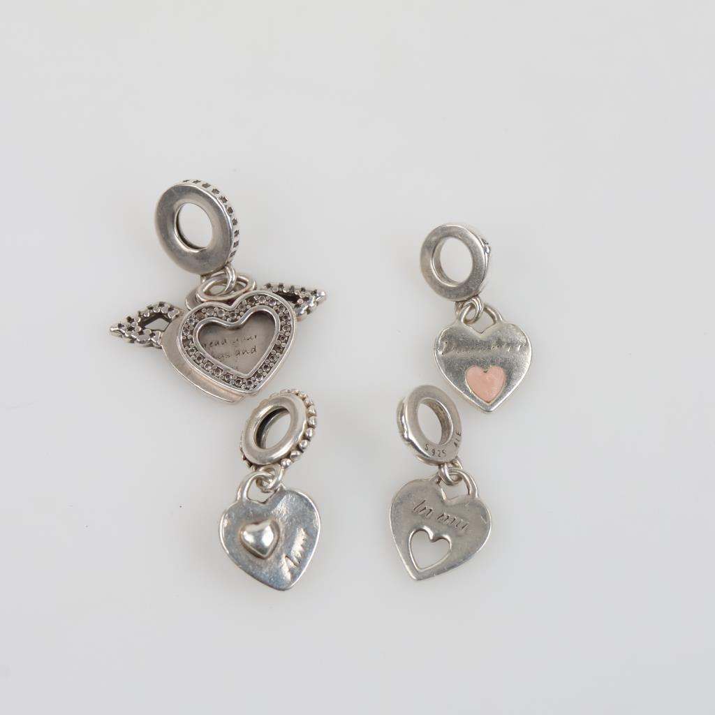 Pandora Sterling Silver Dangle Charms, 4 Pieces | Property Room