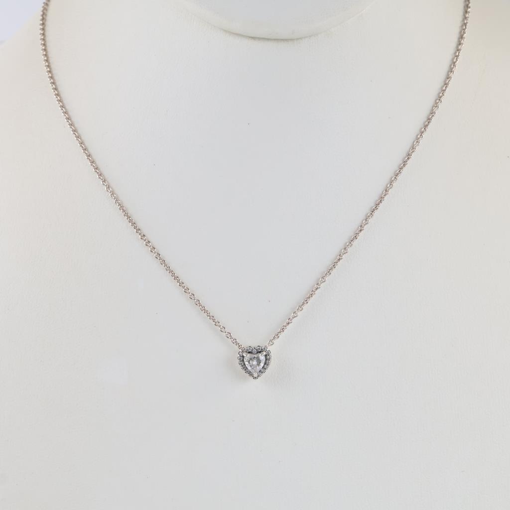 Pandora Sterling Silver Elevated Heart Necklace | Property Room
