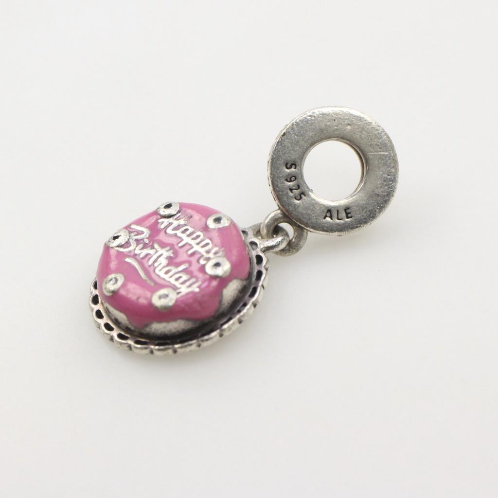 Pandora Sterling Silver Happy Birthday Cake Dangle Charm | Property Room