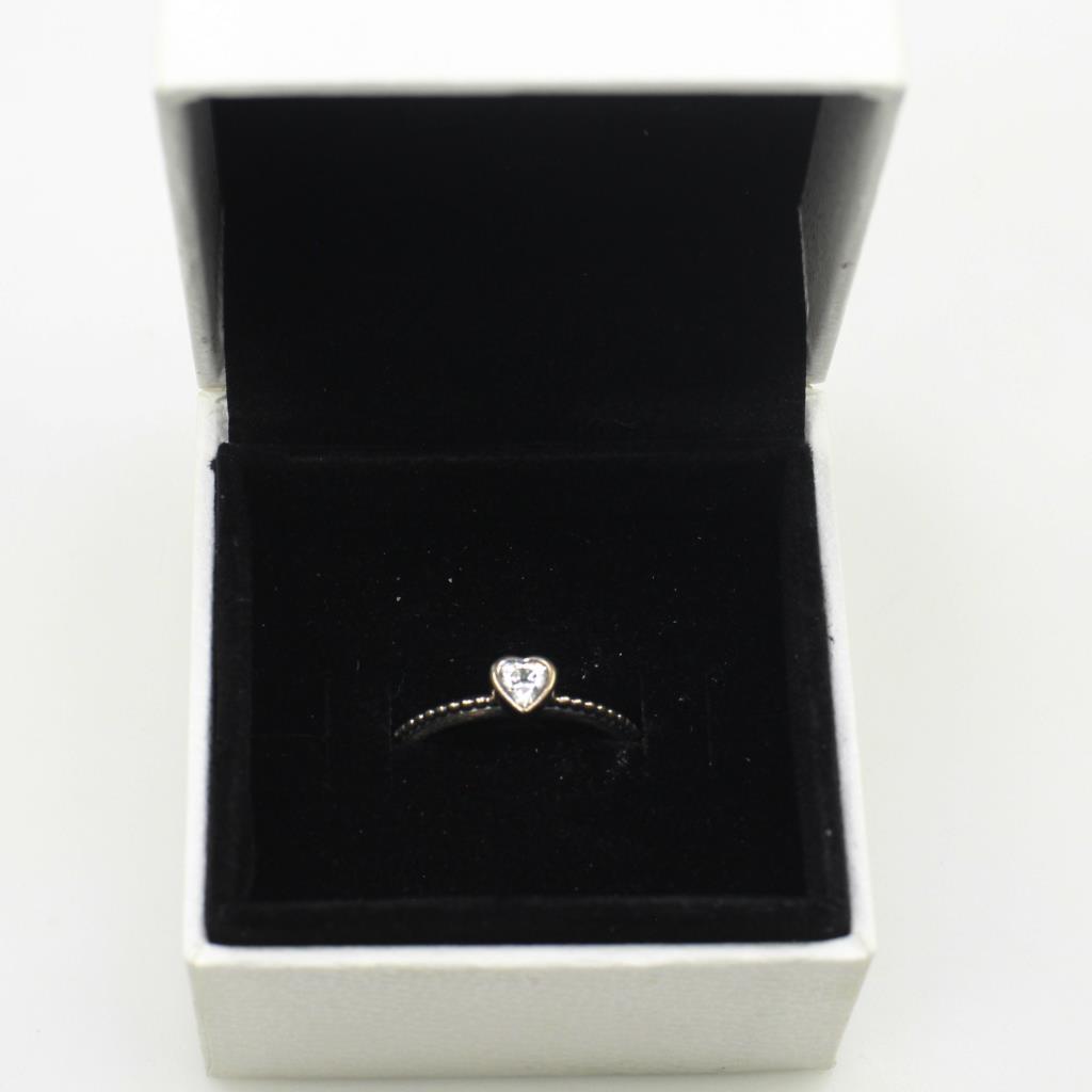 Pandora Sterling Silver Heart Beaded Ring | Property Room