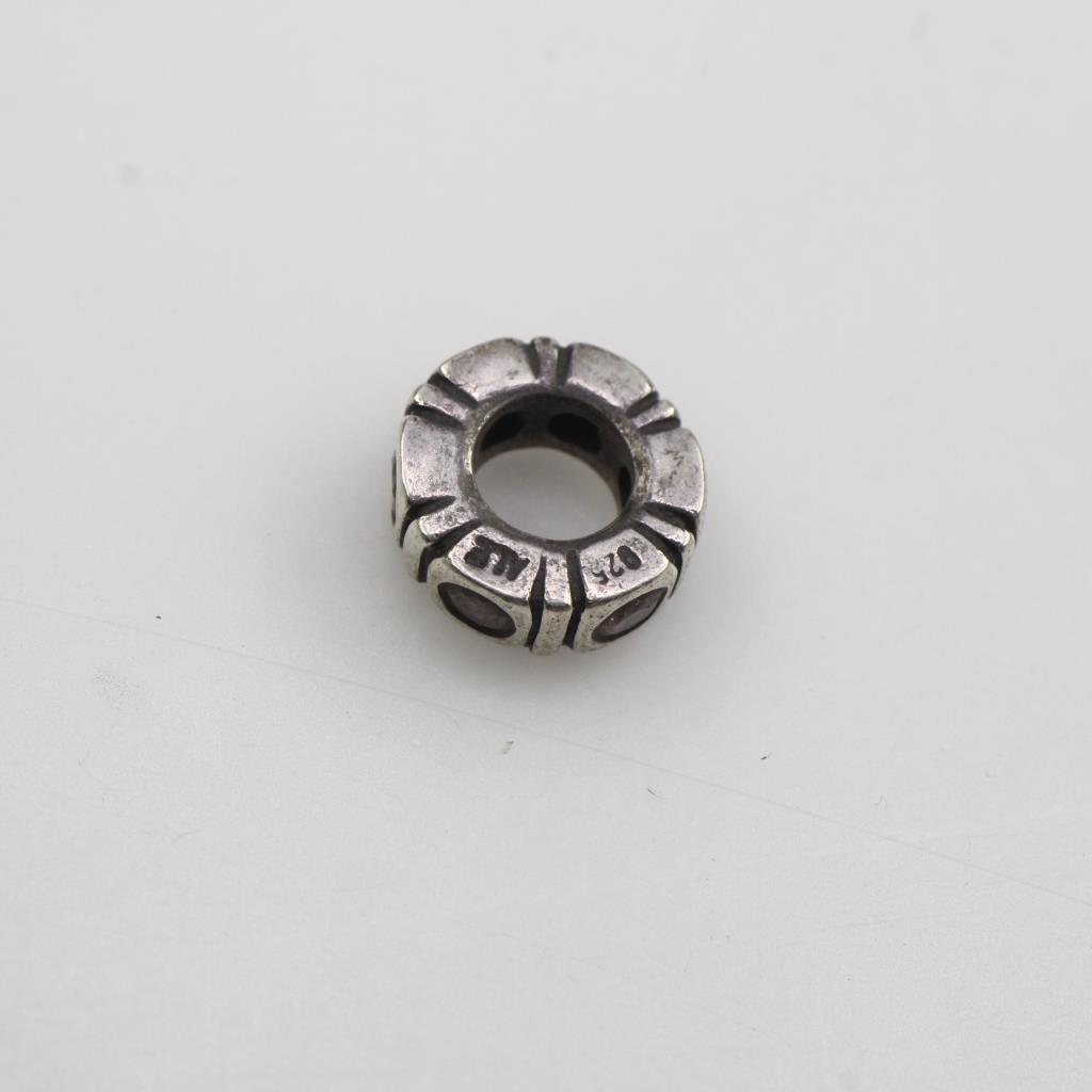 Pandora Sterling Silver Pink Stone Spacer Charm | Property Room